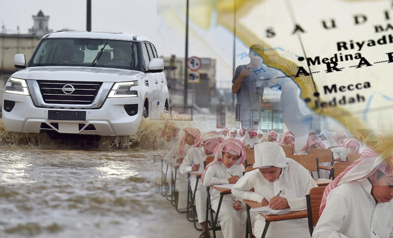 Schools Shut, Roads Blocked After Heavy Rains & Storm In Jeddah