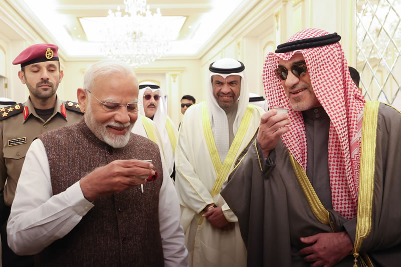 Prime Minister Narendra Modi Successfully Landed in Kuwait